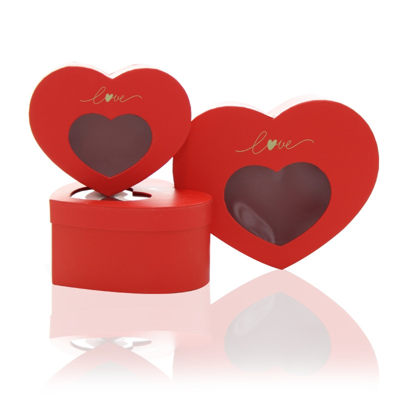 juego 3 cajas corazón